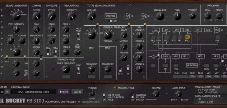 Full Bucket Music Releases Free Korg PS-3100 Emulation VST Plugin ...