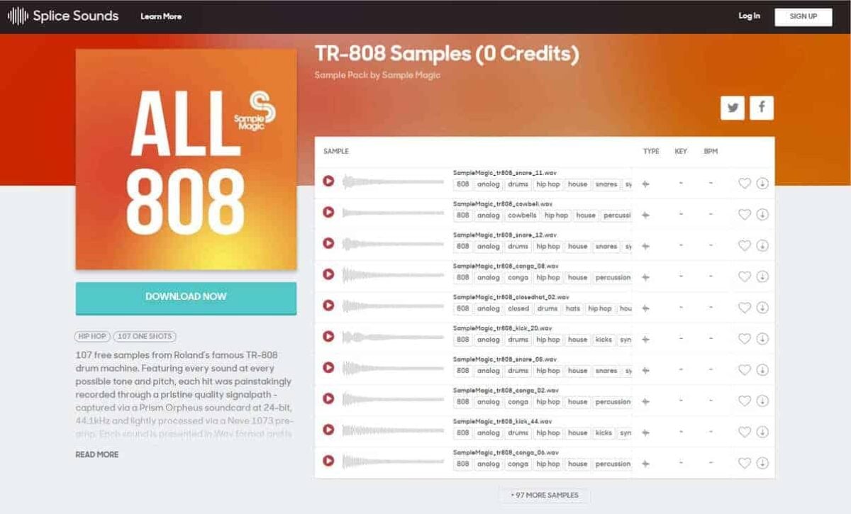 Download Free Roland TR-808 Drum Samples @ Splice Sounds - Bedroom ...