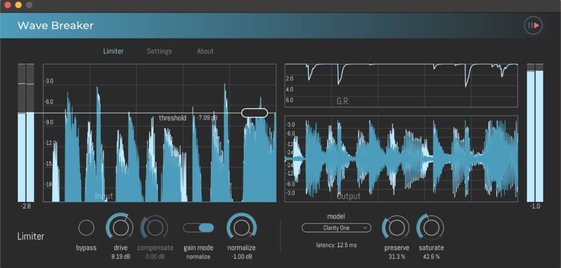 Wave Breaker Is a FREE True-Peak Limiter Plugin by Press Play - Bedroom ...
