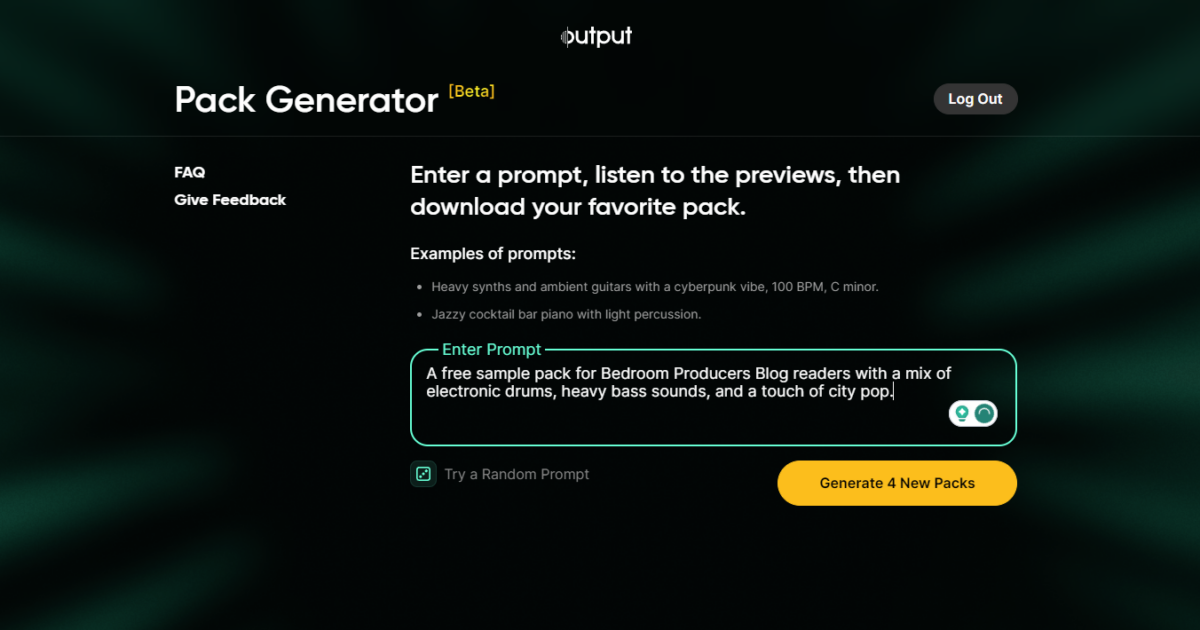 Output Releases FREE AI-Powered Sample Pack Generator - Bedroom Producers Blog