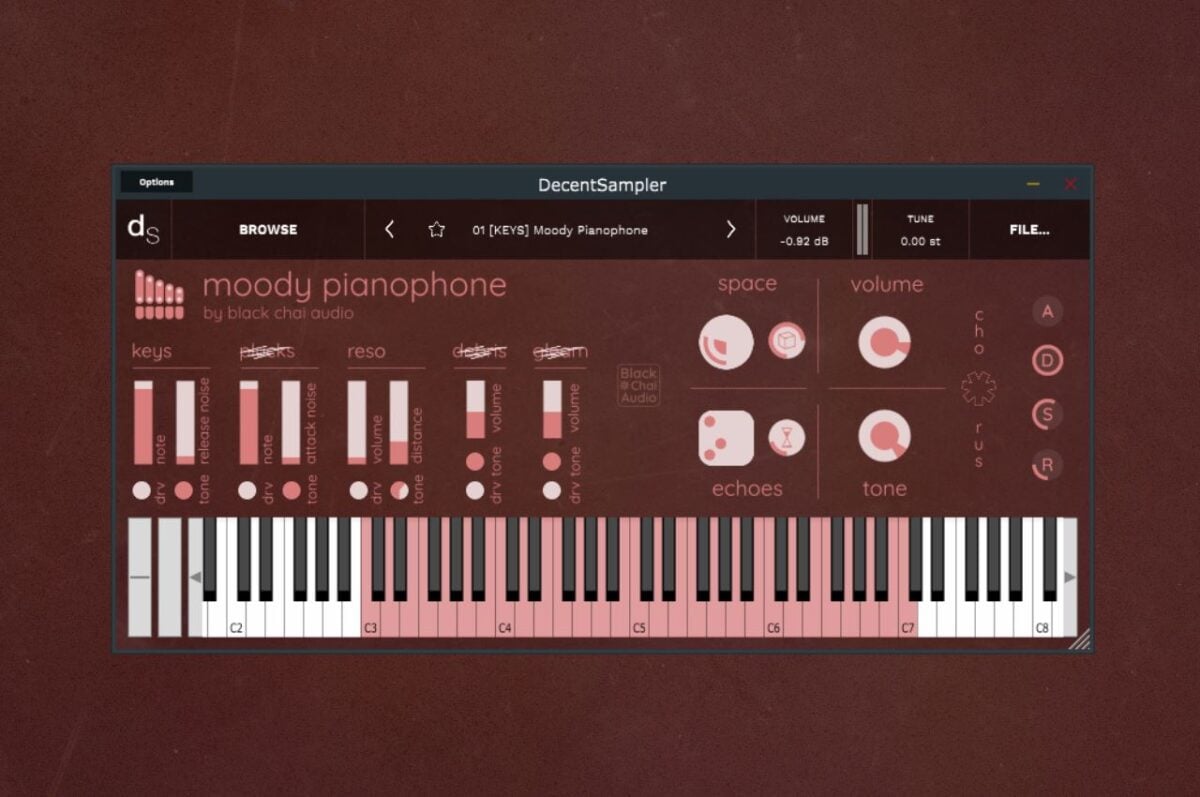 Black Chai Audio released FREE Moody Pianophone instrument for Decent ...