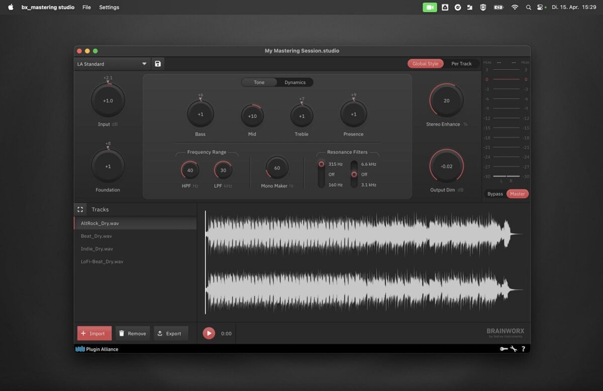 Brainworx Audio releases bx_mastering studio, a FREE mastering app for macOS and Windows ...
