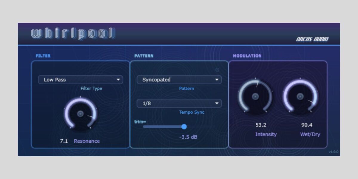 Whirlpool rhythmical filter plugin by Orcas Audio is FREE for a Limited ...