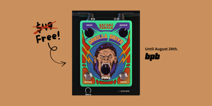 Safari Pedals Gorilla Drive is FREE at BPB this week (OFFER EXPIRED) - Bedroom Producers Blog