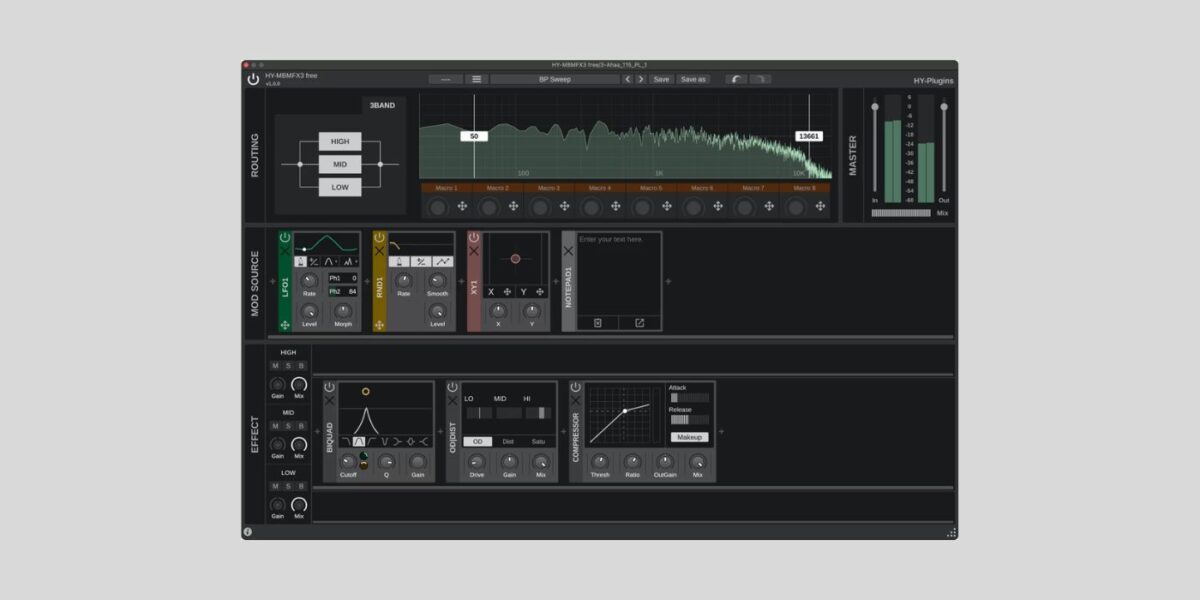 HY-Plugins releases HY-MBMFX3 Free multiband multi-effects plugin ...
