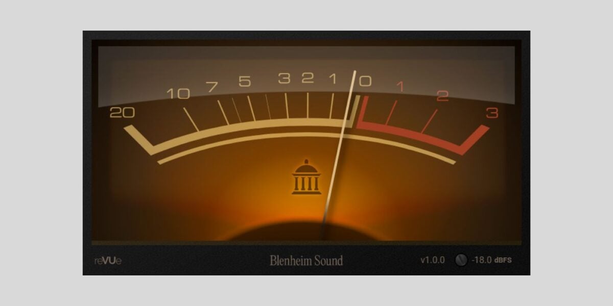 Blenheim Sound releases FREE reVUe VU metering plugin for Windows ...