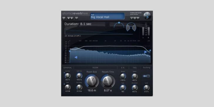Molecular Bytes releases AtomicReverbFree, a FREE algorithmic reverb ...