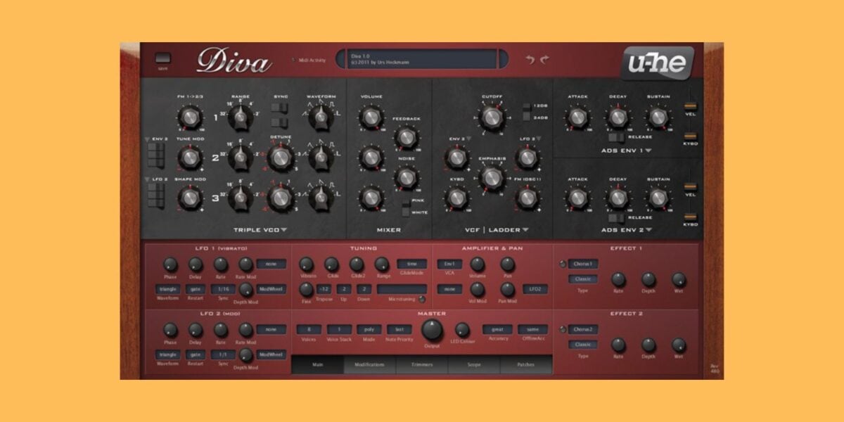 Get over 50% off the u-he Diva virtual analog synth at Plugin Boutique ...