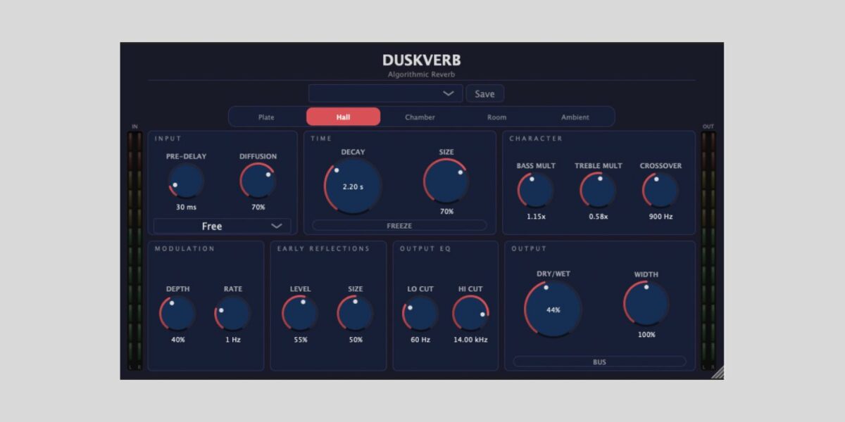 Dusk Audio releases DuskVerb, a FREE algorithmic reverb plugin ...