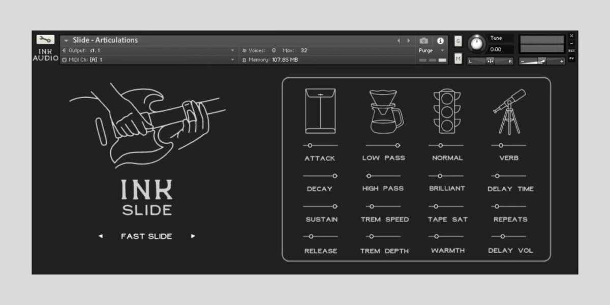 Get Ink Slide, a $60 Kontakt slide guitar library, FREE on Audio Plugin ...