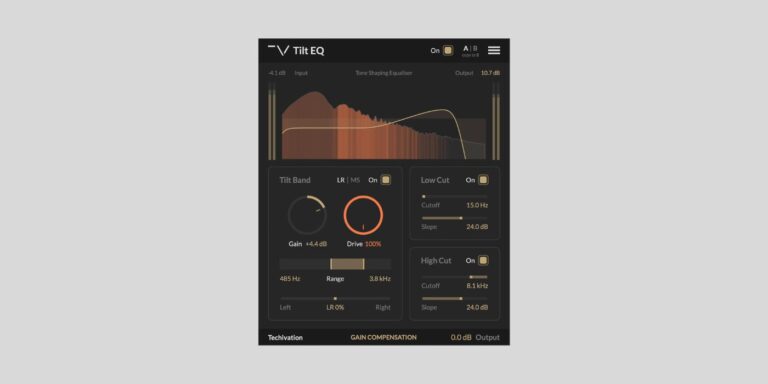 Techivation releases Tilt EQ, a FREE linear phase tilt equalizer with a ...